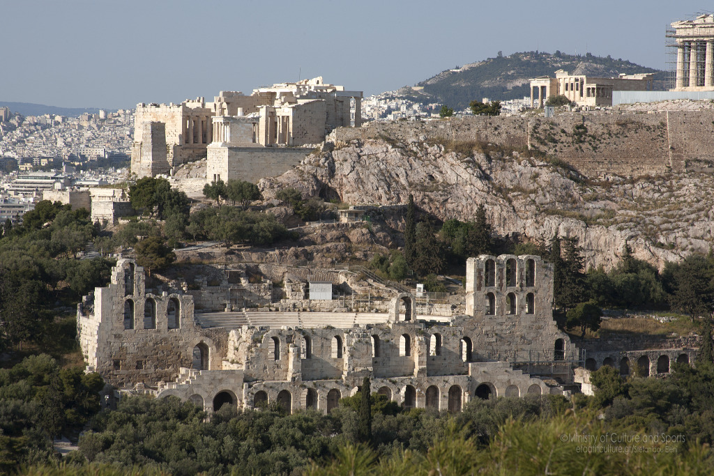 Ωδείο Ηρώδη Αττικού, νότια κλιτύς Ακρόπολης, Αθήνα | Αρχαιολογικό ...